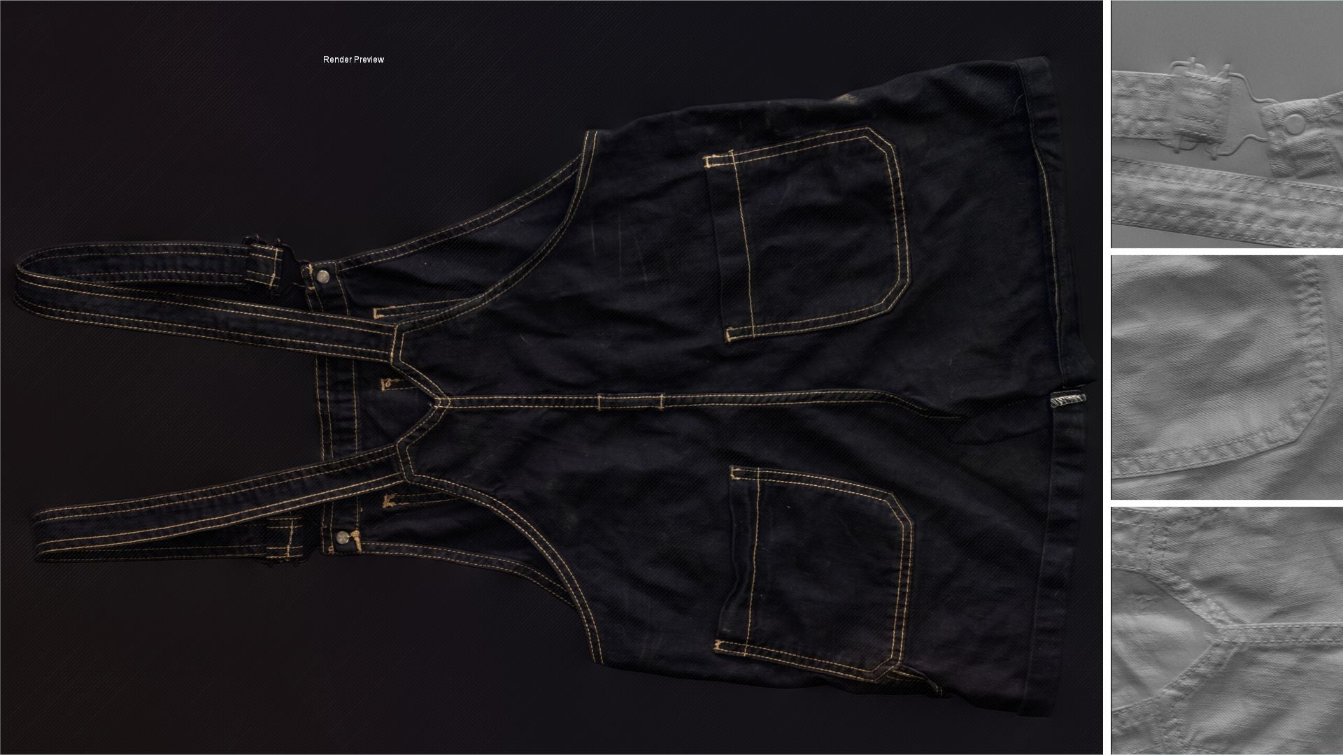 Denim overalls #04 – Texturing.xyz