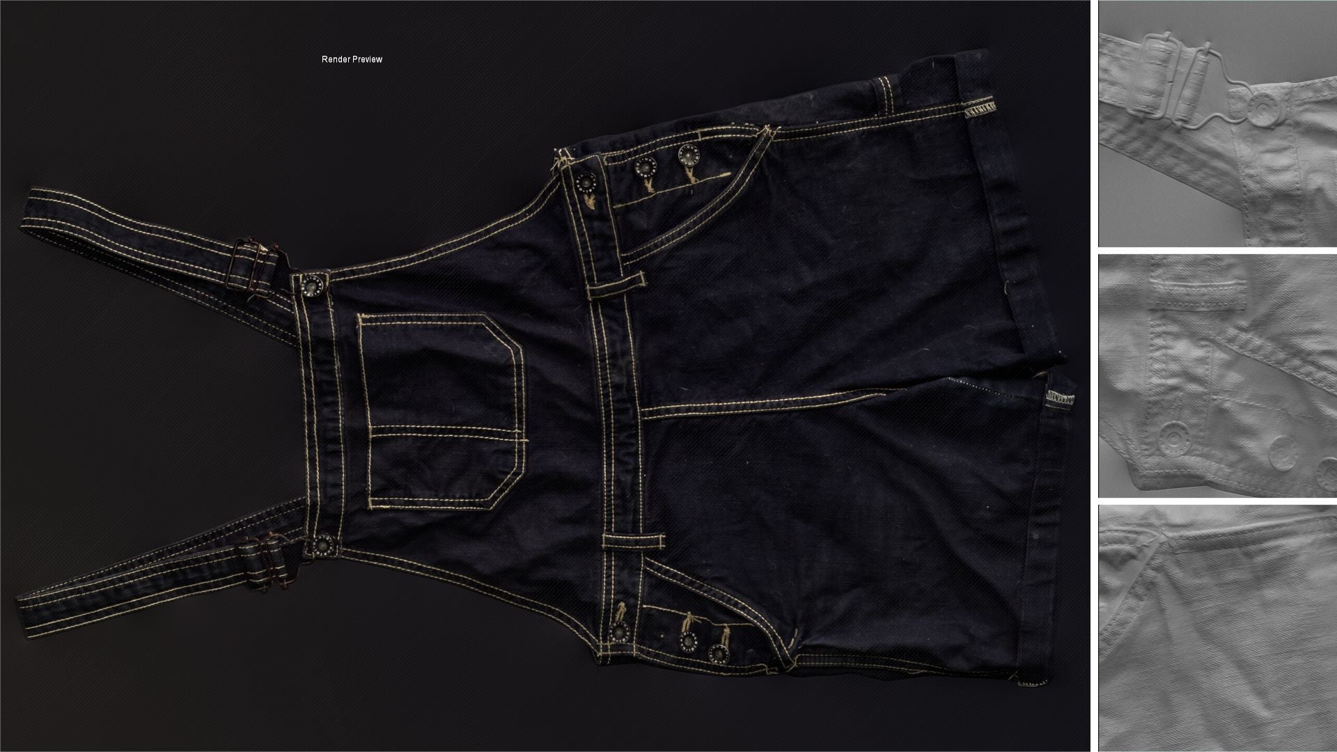 Denim overalls #03 – Texturing.xyz