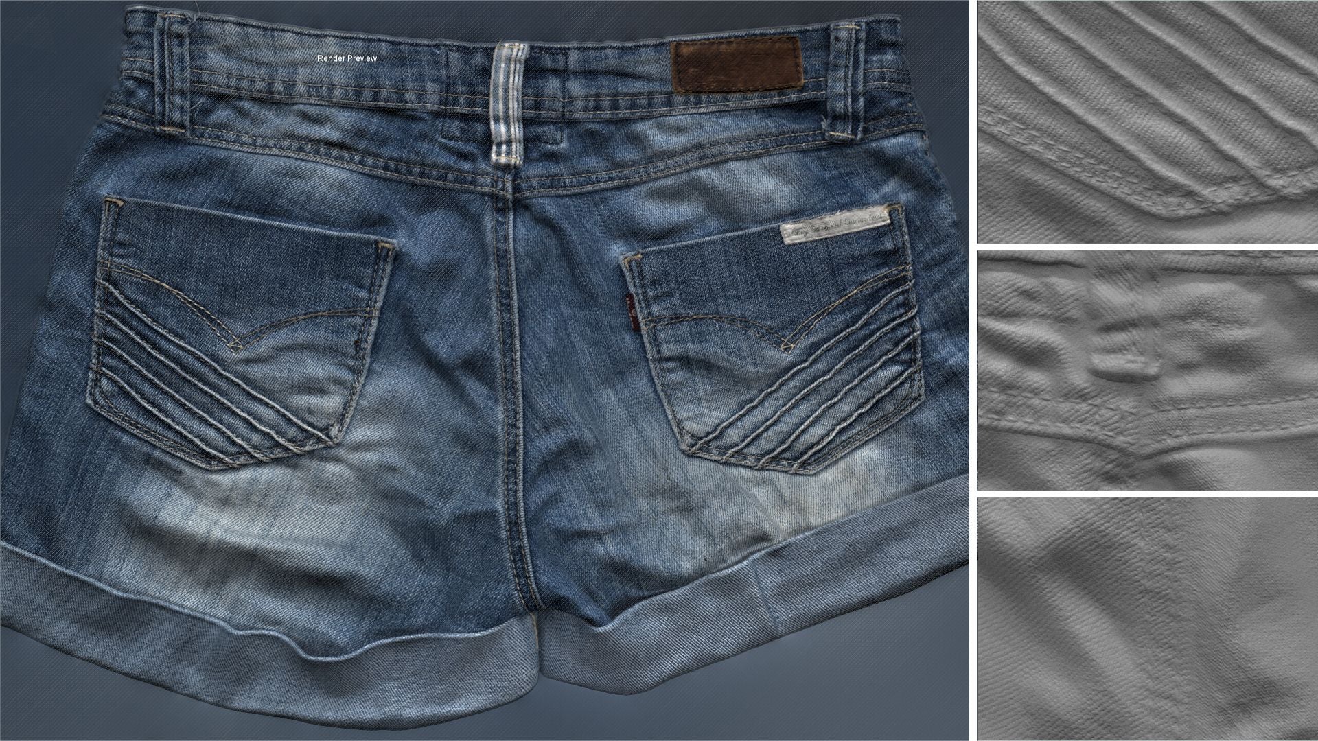 Denim short #08 – Texturing.xyz