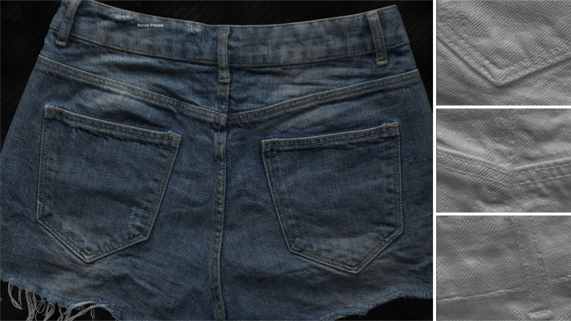 Denim short #02 – Texturing.xyz